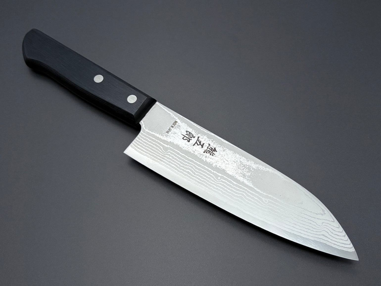 Tetsuhiro VG1 Damascus Santoku – Cutting Edge Knives