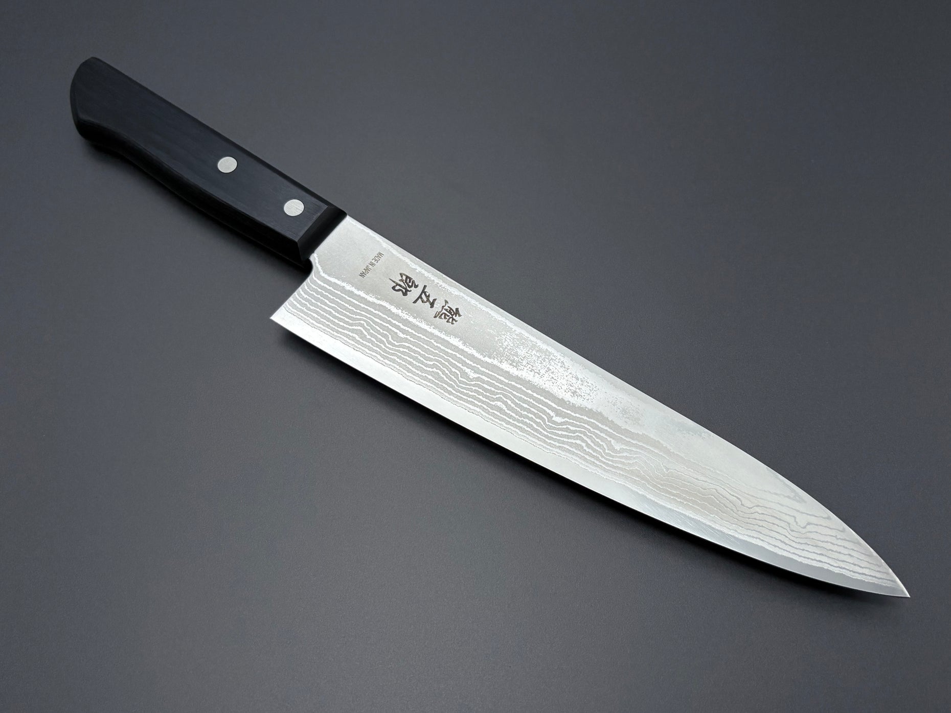 Tetsuhiro VG1 Damascus Gyuto 210mm – Cutting Edge Knives