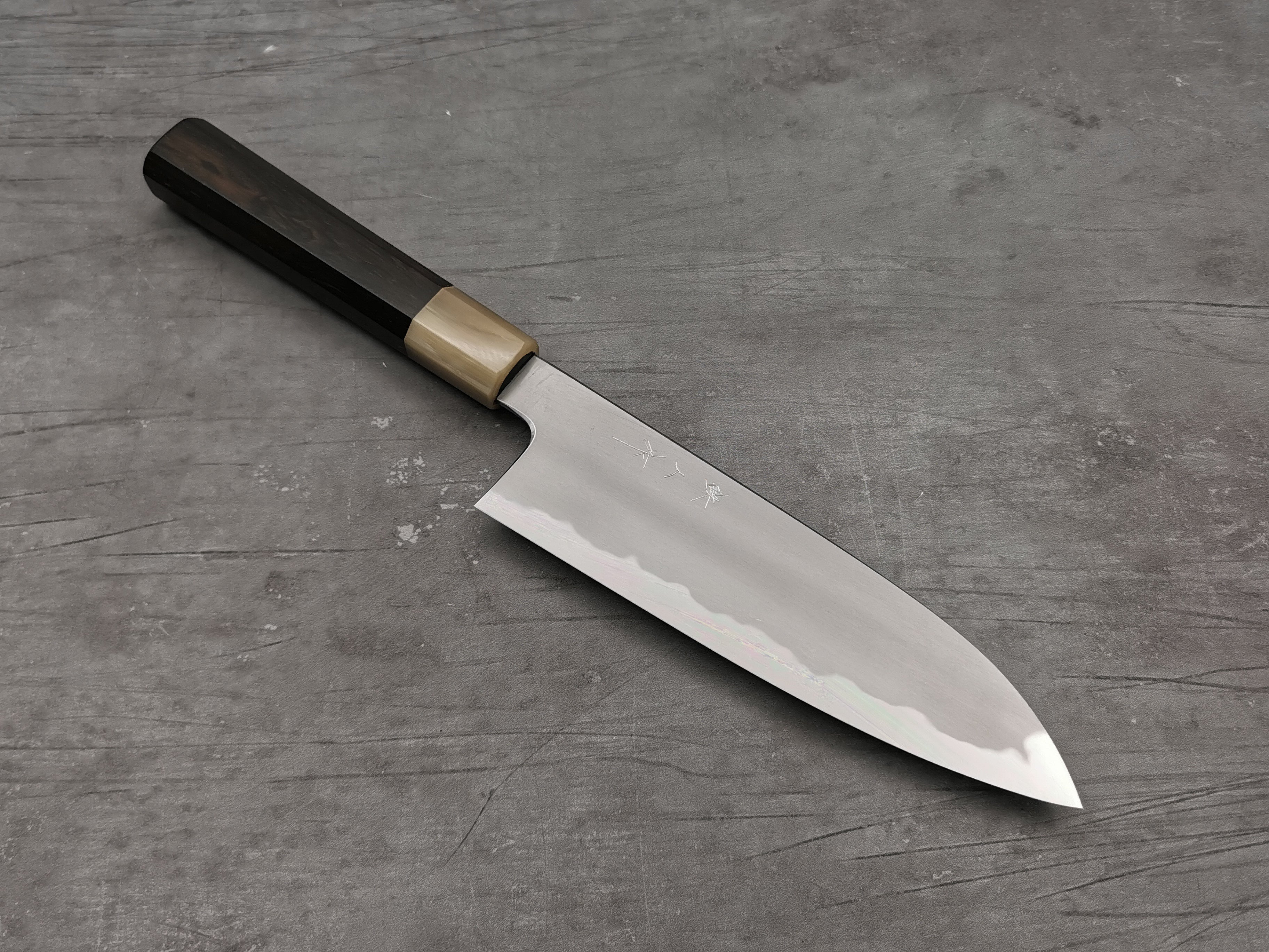 Tetsujin Hamono Blue #2 Kasumi Santoku – Cutting Edge Knives