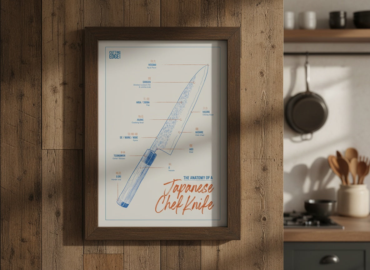 Anatomy of a chef knife poster – Cutting Edge Knives
